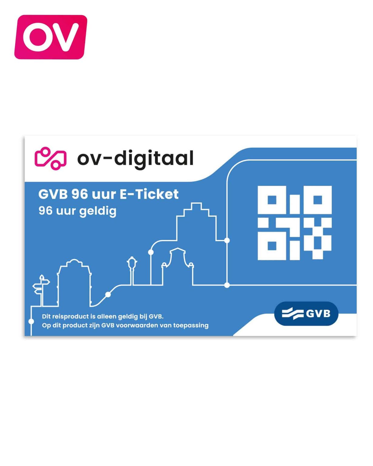 GVB 96 Hour E-Ticket Day Pass | 4 Days Unlimited Amsterdam